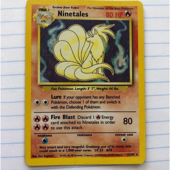 Pokemon | Games | Pokmon Ninetales Base Set 212 12 Holo | Poshmark